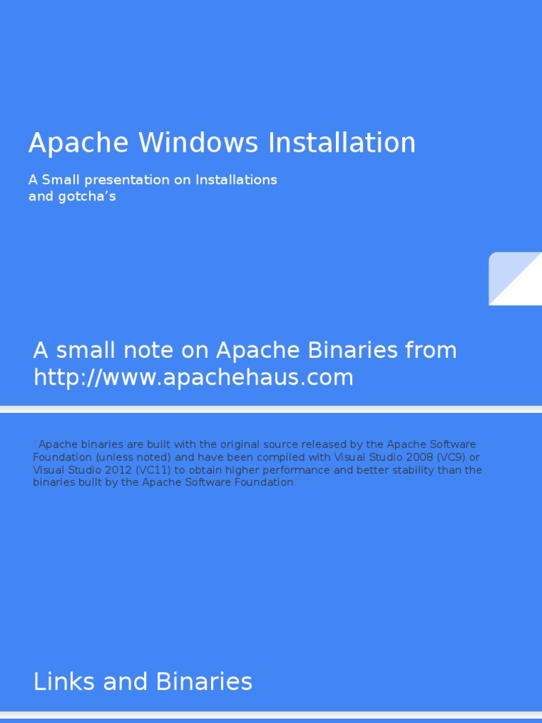Apache Windows Installation | PDF