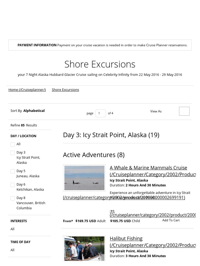 Shore Excursions | PDF | Alaska | Exchange Rate