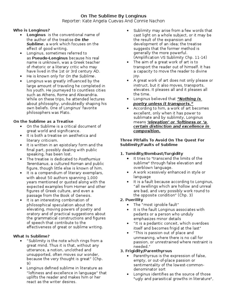 On The Sublime by Longinus | PDF | Science | Philosophical Science