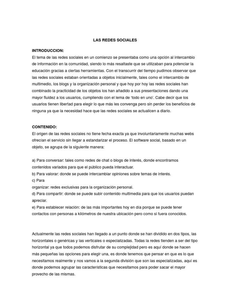 Evolución y Funciones de Redes Sociales | PDF