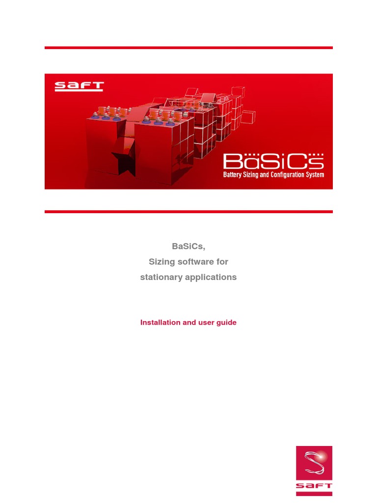 Basics, Sizing Software For Stationary Applications: Installation and ...