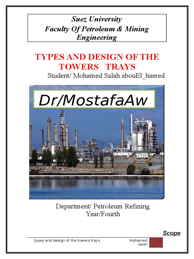Tower Tray Design Guide | PDF | Distillation | Physical Sciences