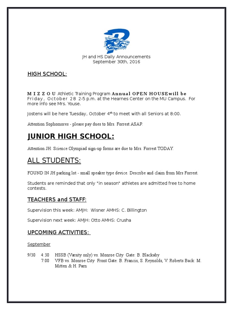 Junior High School:: All Students | PDF