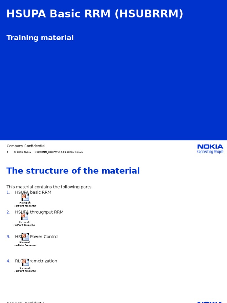 Hsupa Basic RRM (Hsubrrm) : Training Material | PDF