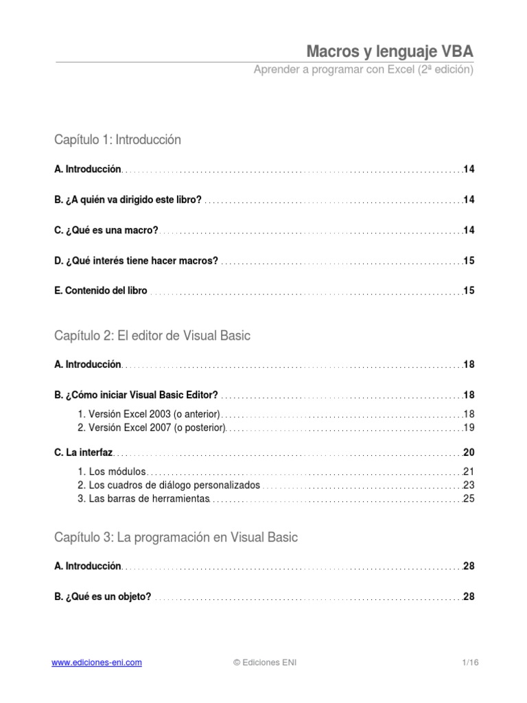 Macros y Lenguaje VBA | PDF | Macro (informática) | Microsoft Excel