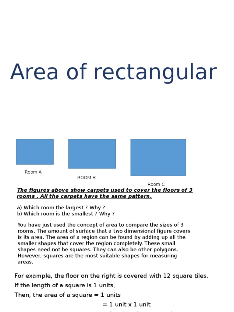 Understanding Area of Rectangles | PDF | Area | Rectangle