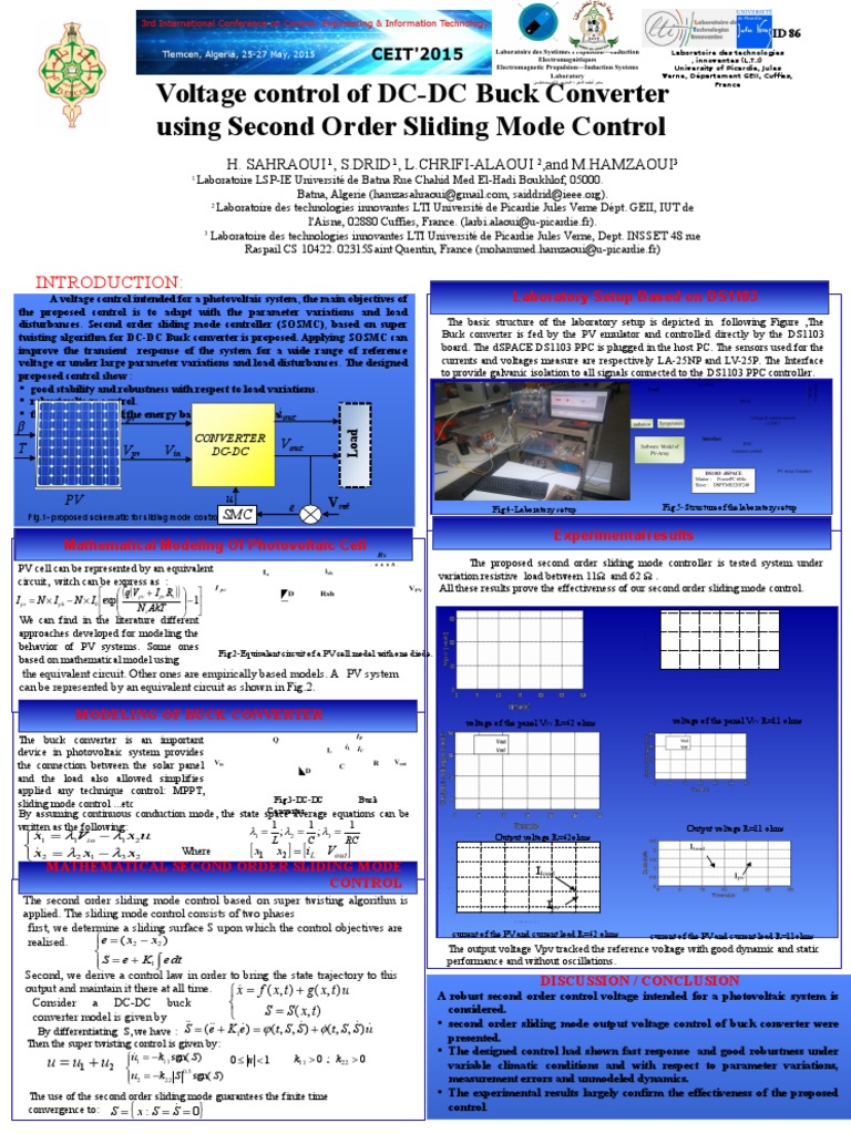 Voltage Control of DC-DC Buck Converter Using Second Order Sliding Mode Control | PDF | Force ...
