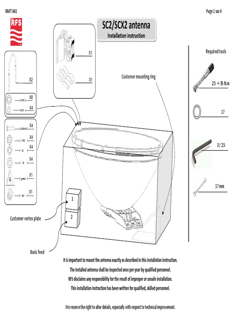 SC2/SCX2 Antenna Installation Guide | PDF | Home & Garden