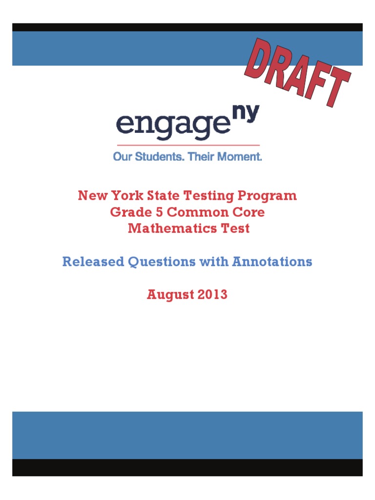 Grade 5 Math Test Released Questions | PDF | Multiple Choice | Fraction ...