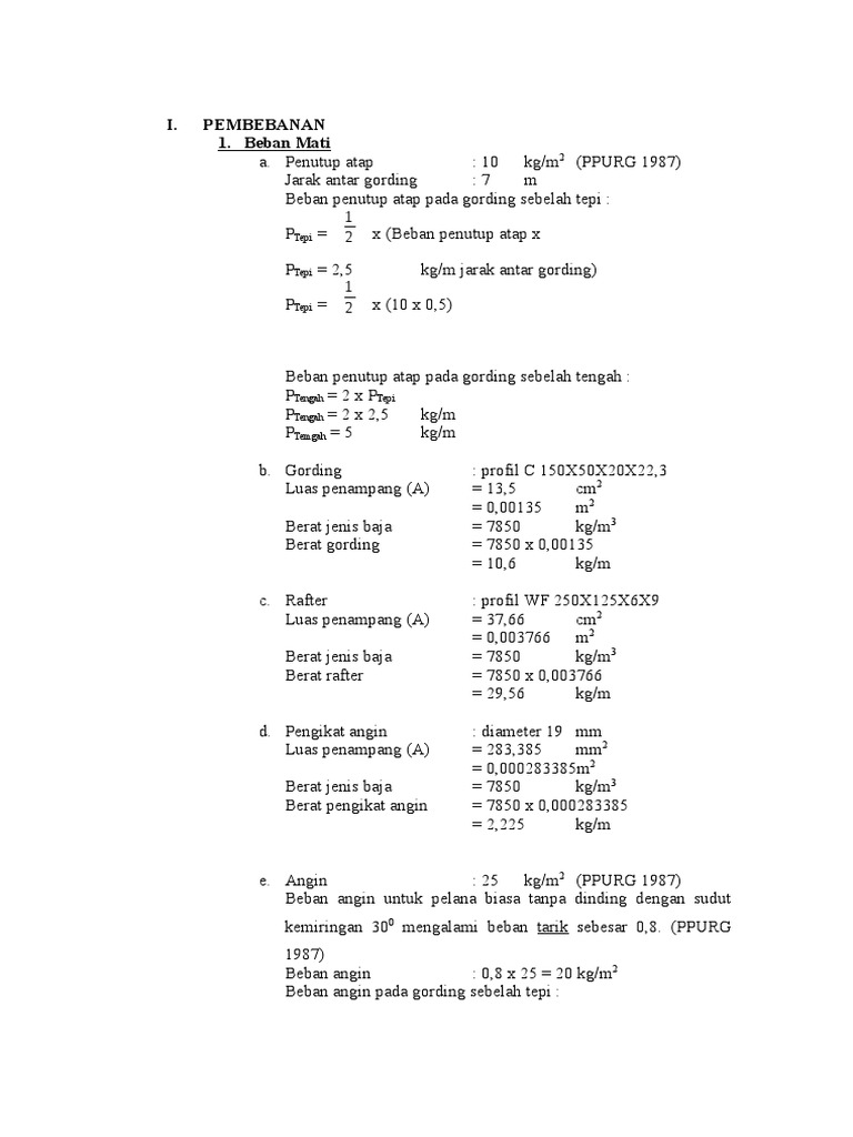Analisis Beban Struktur Gedung 2023 | PDF | Sains & Matematika