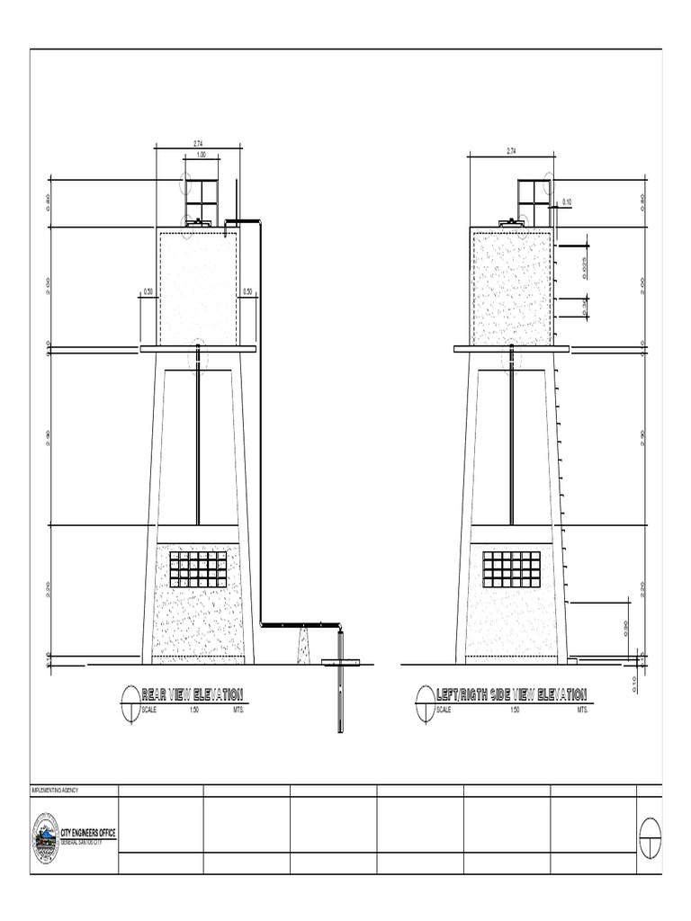 Rear View Elevation Left/Rigth Side View Elevation: Implementing Agency ...