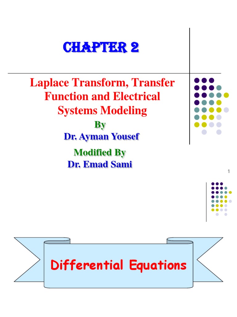 An Introduction to Laplace Transforms, Transfer Functions, and Electrical Systems Modeling ...