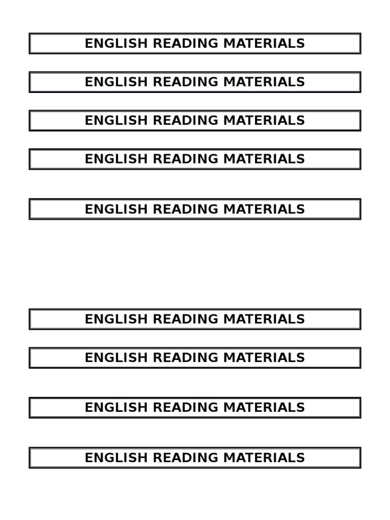English Reading Materials English Reading Materials English Reading ...