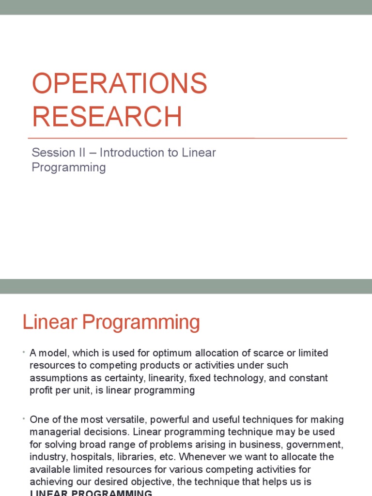 Linear Programming | Download Free PDF | Linear Programming ...