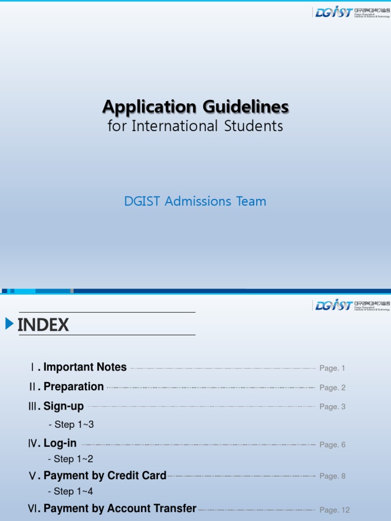 Application Guidelines: For International Students | PDF | Payments | Credit Card