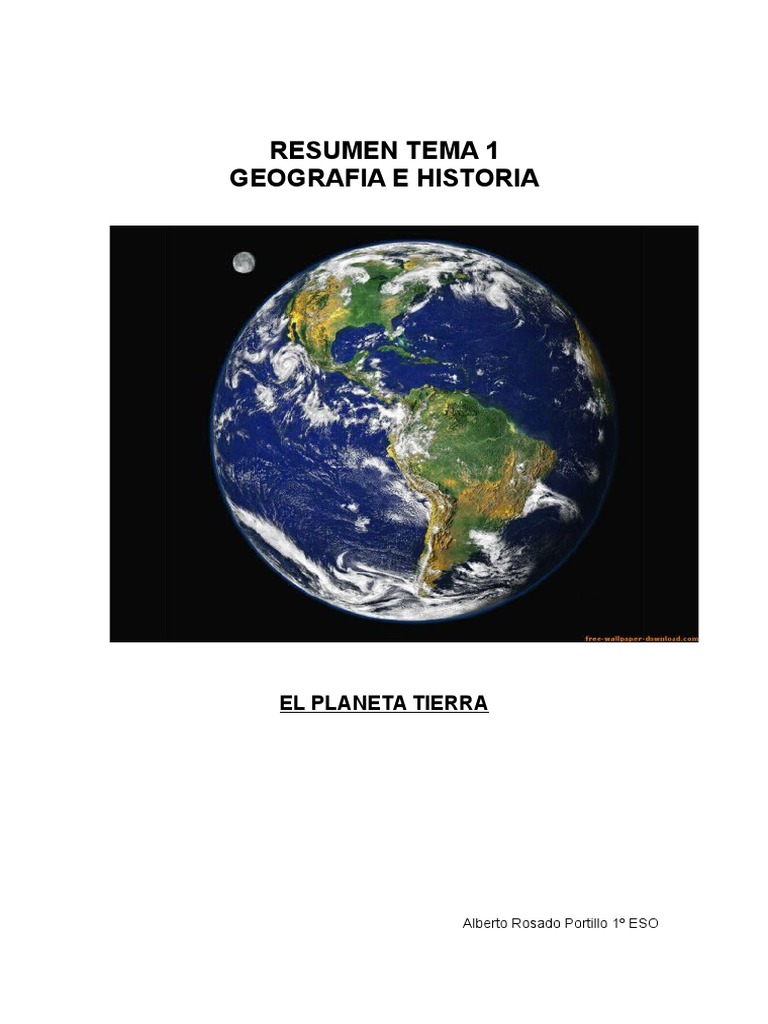 Resumen del Planeta Tierra en Geografía | PDF | Tierra | Universo