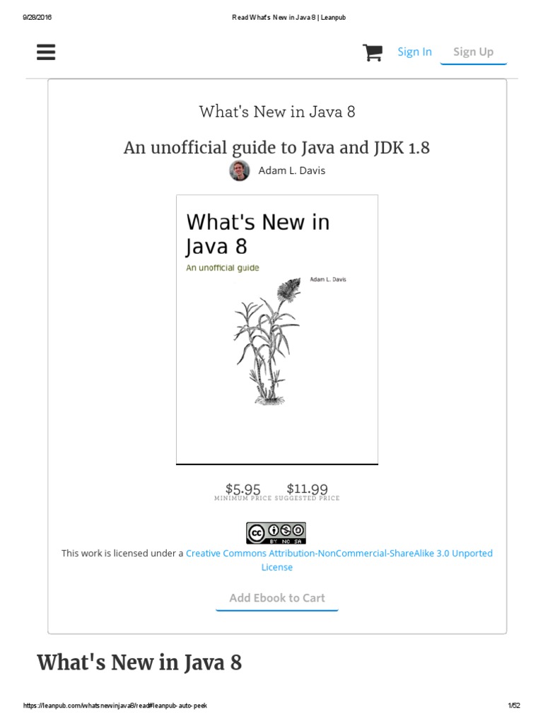 Read What's New in Java 8 - Leanpub | PDF