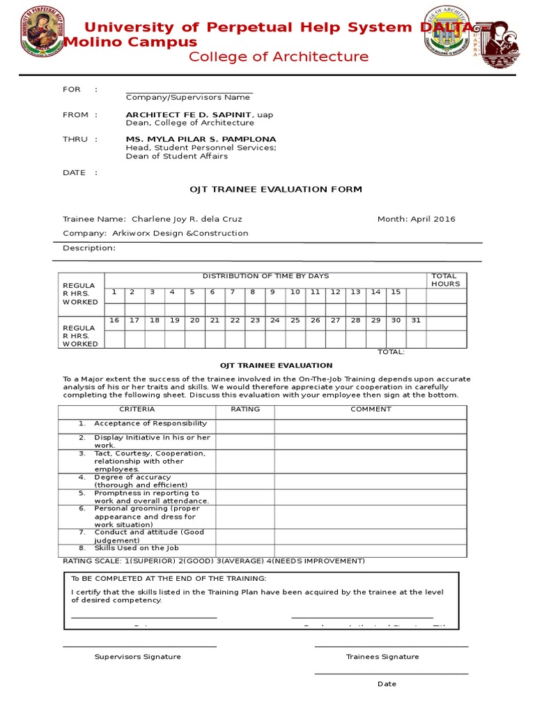 ojt trainees time sheet.docx | Competence (Human Resources) | Applied ...