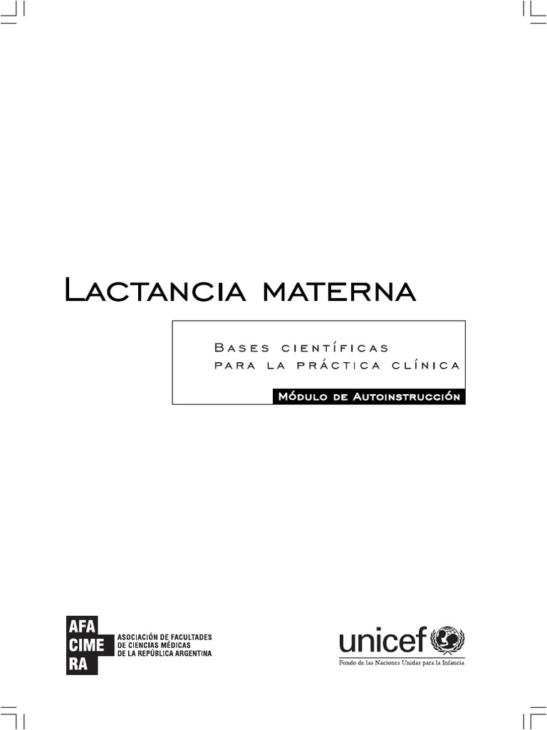 Lactancia Materna Unicef Modulo Pdf Pdf Amamantamiento La Leche