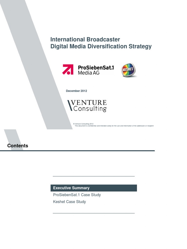 Digital Diversification Case Study | PDF | Video On Demand | Pay Television