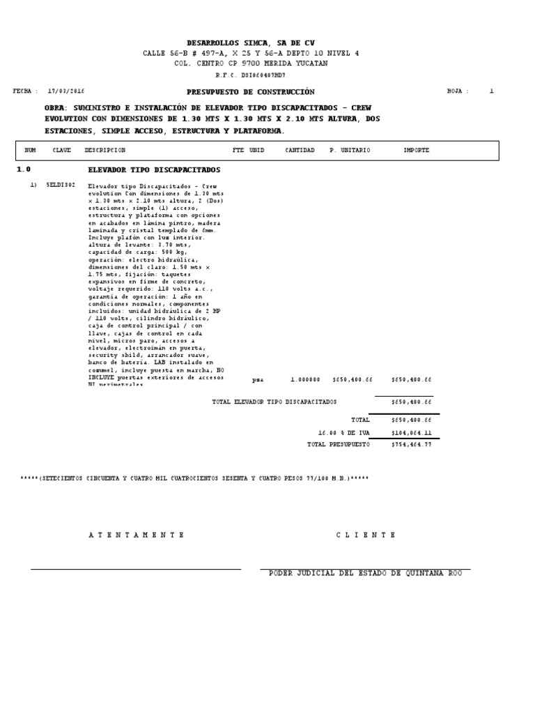 Elevador Crew Evolution | PDF