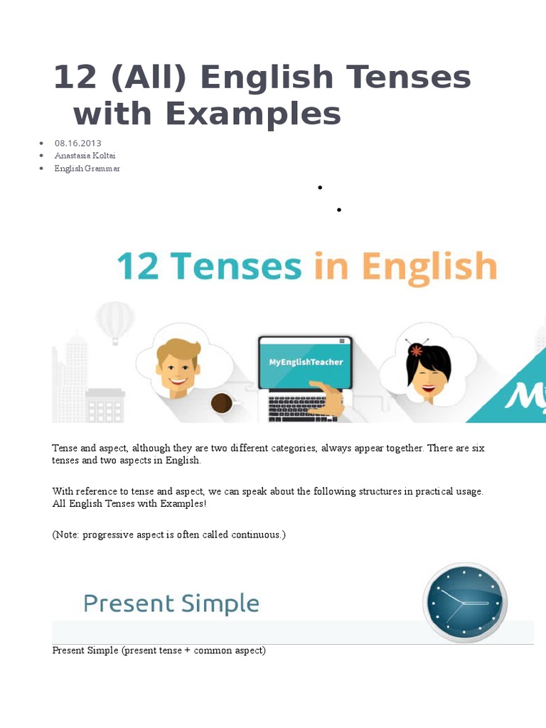 All English Tenses with Examples: A Comprehensive Guide to the Six ...