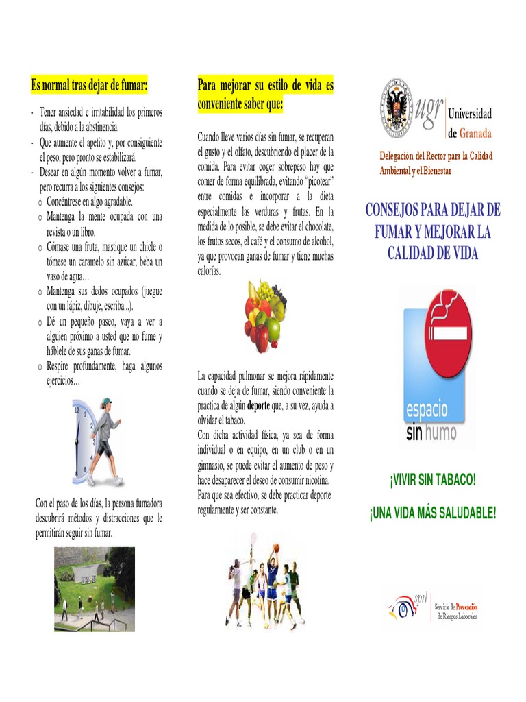 Triptico Tabaco | PDF | Fumar tabaco | Adicción