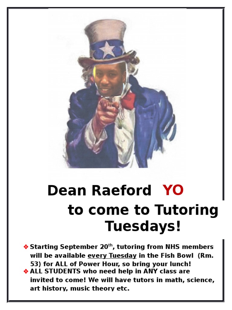 Tutoring Tuesdays Poster | PDF