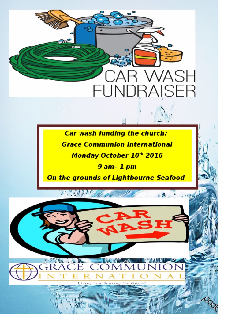 Car Wash Funding The Church: Grace Communion International Monday ...