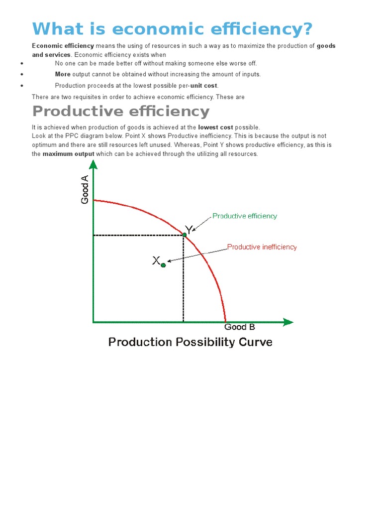 What Is Economic Efficiency | PDF