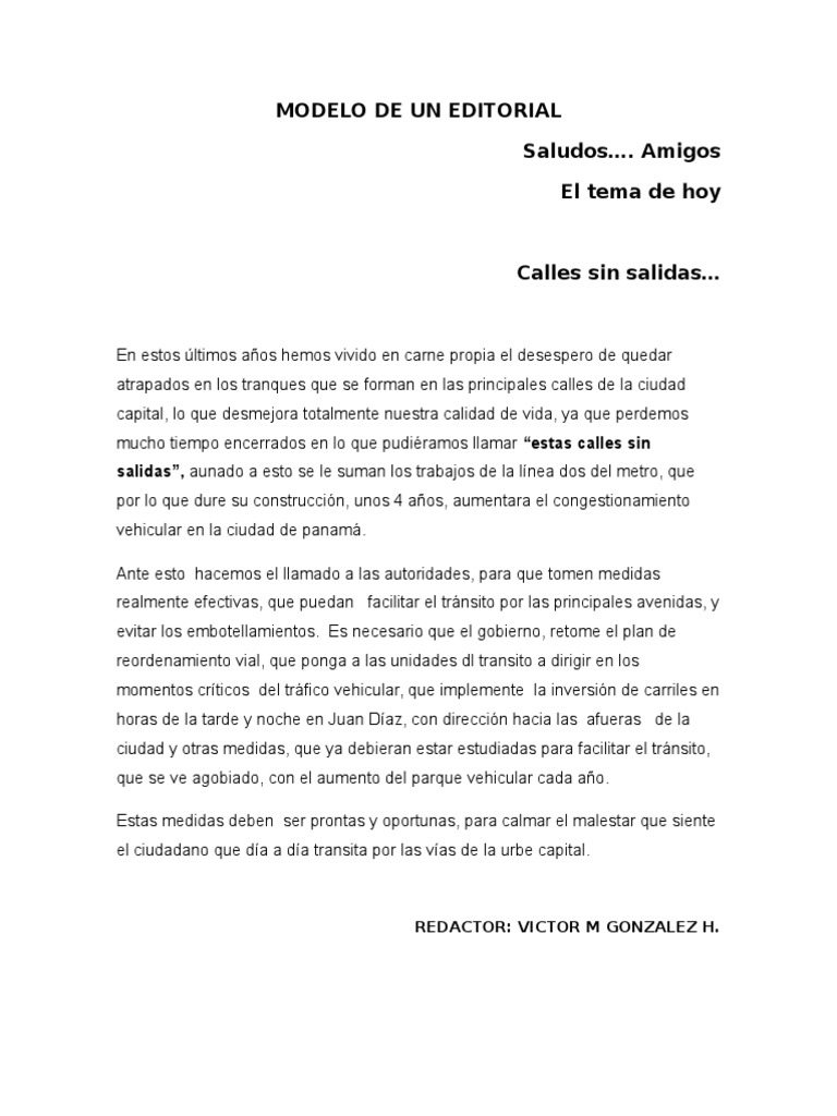 Modelo de Un Editorial | PDF