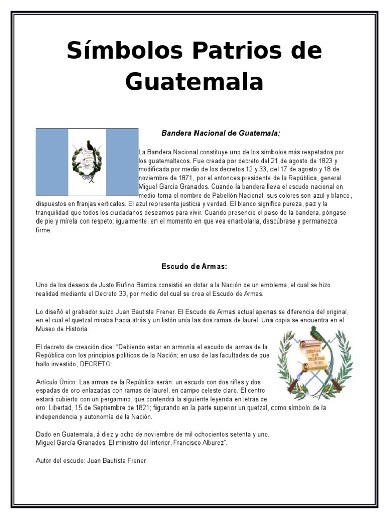Símbolos Patrios de Guatemala | PDF | Periodismo