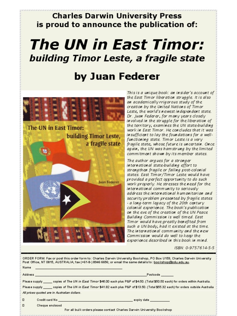 THE UN IN EAST TIMOR - Building Timor Leste, A Fragile State | PDF ...
