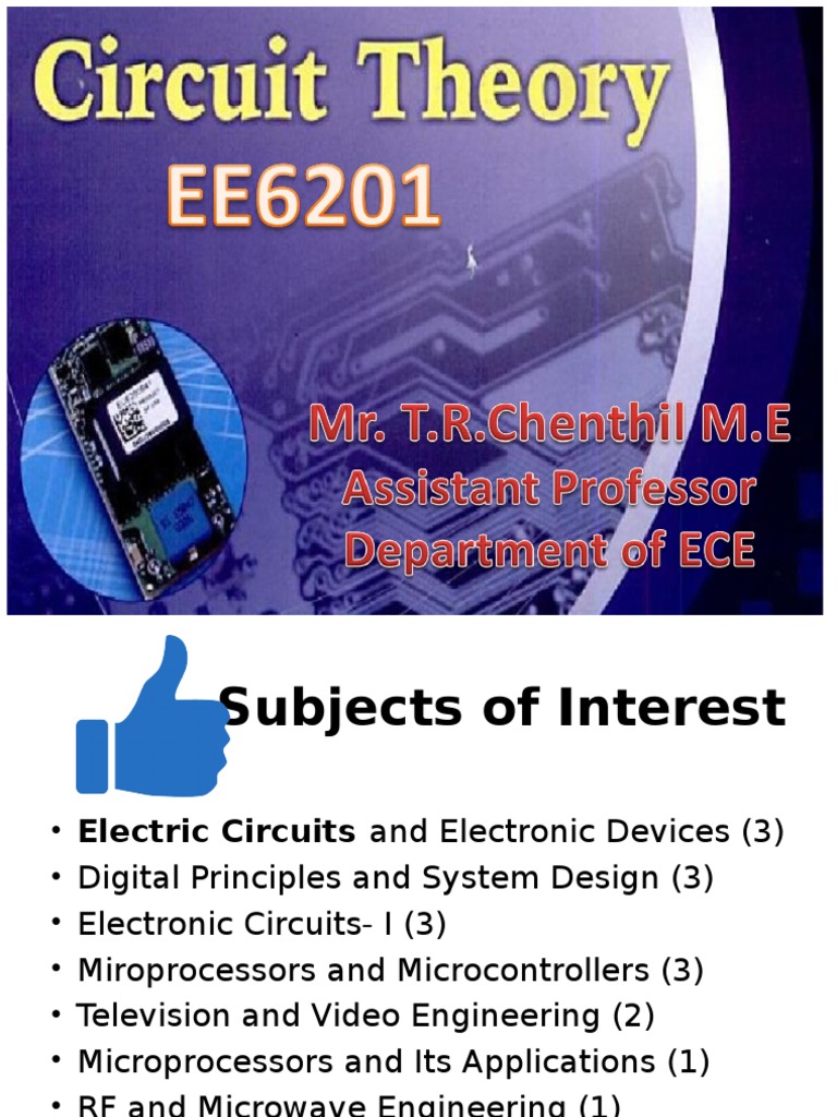 Introduction to Circuit Theory | PDF | Network Analysis (Electrical ...