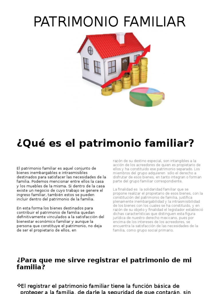 Patrimonio Familiar | PDF | Bienes (Ley) | Propiedad
