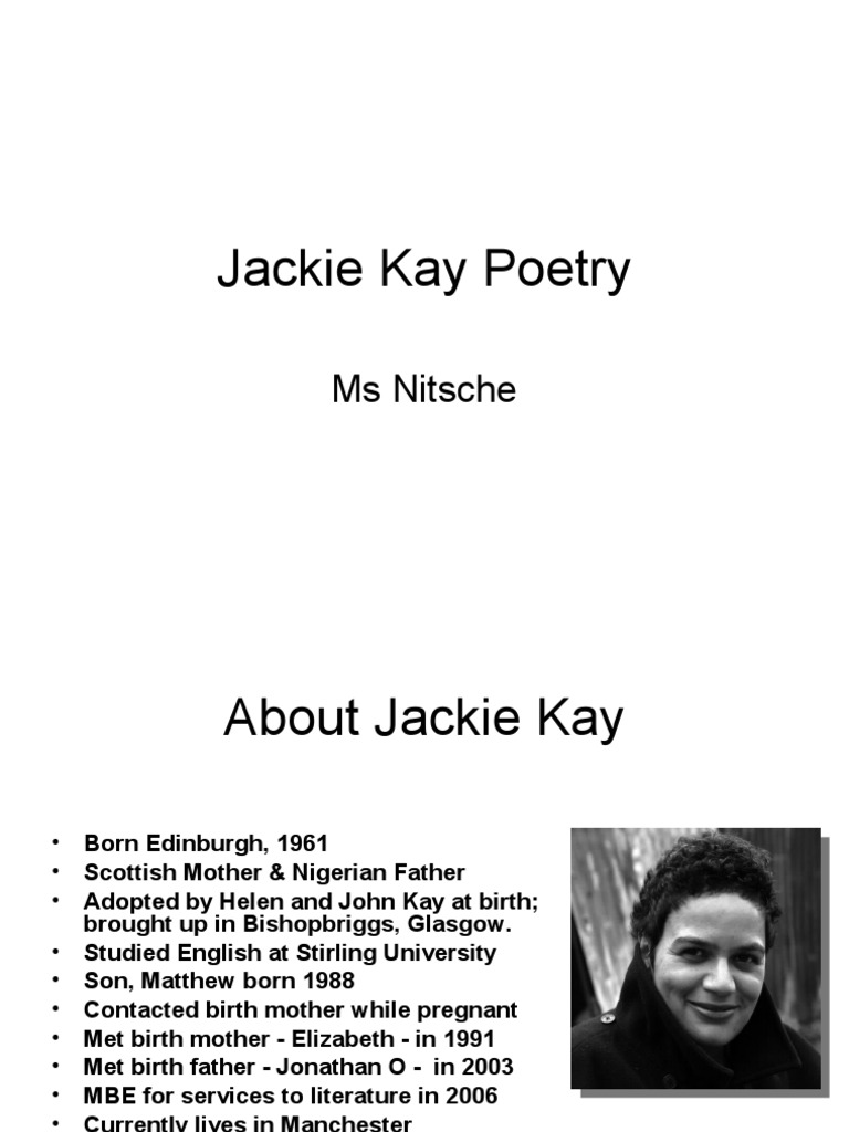 Jackie Kay Poetry | PDF | Poetry | Essays