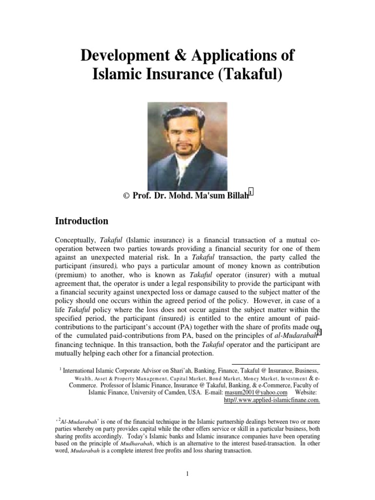 Islamic Insurance PDF | PDF | Insurance | Sharia