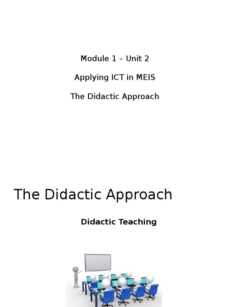 1a. Module 1 - Unit 2 - Didactic Approach | PDF | Lesson Plan ...