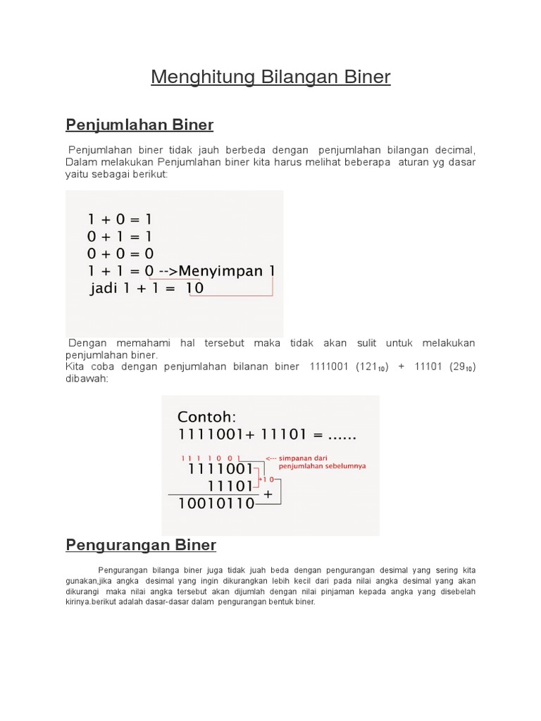 Menghitung Bilangan Biner | PDF