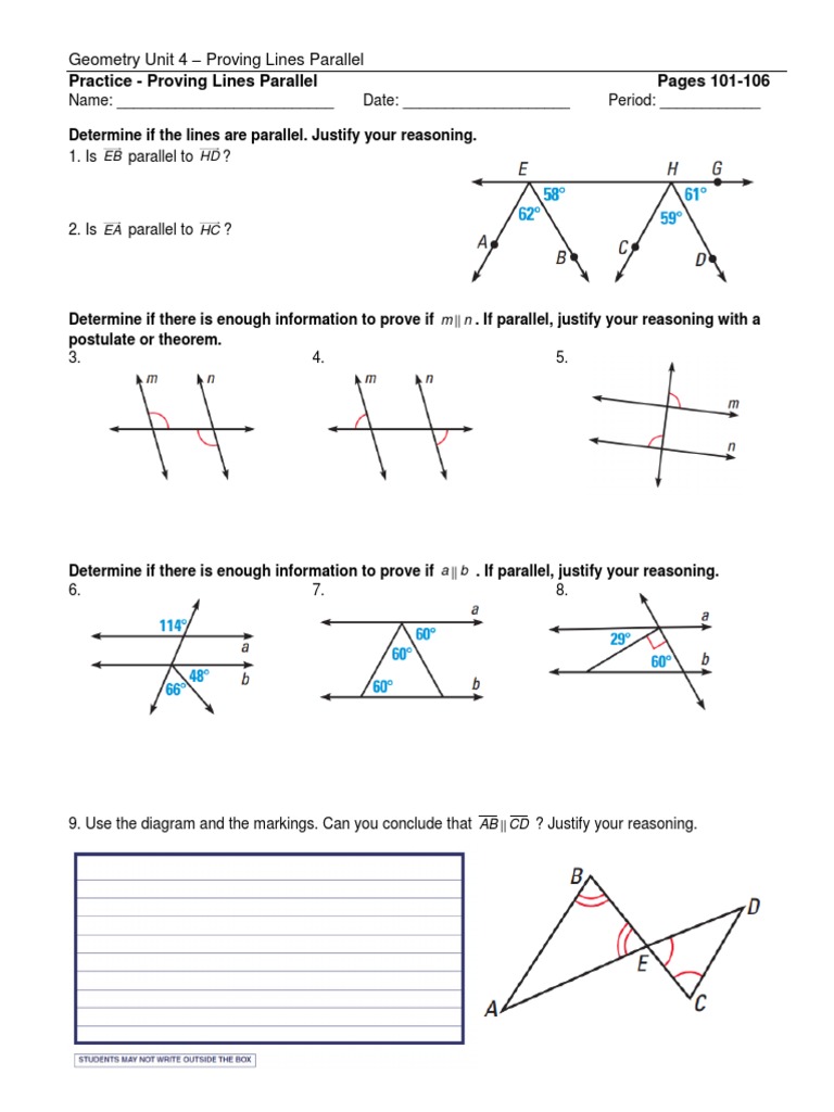 Proving Lines Parallel in Geometry | PDF | Teaching Methods & Materials ...