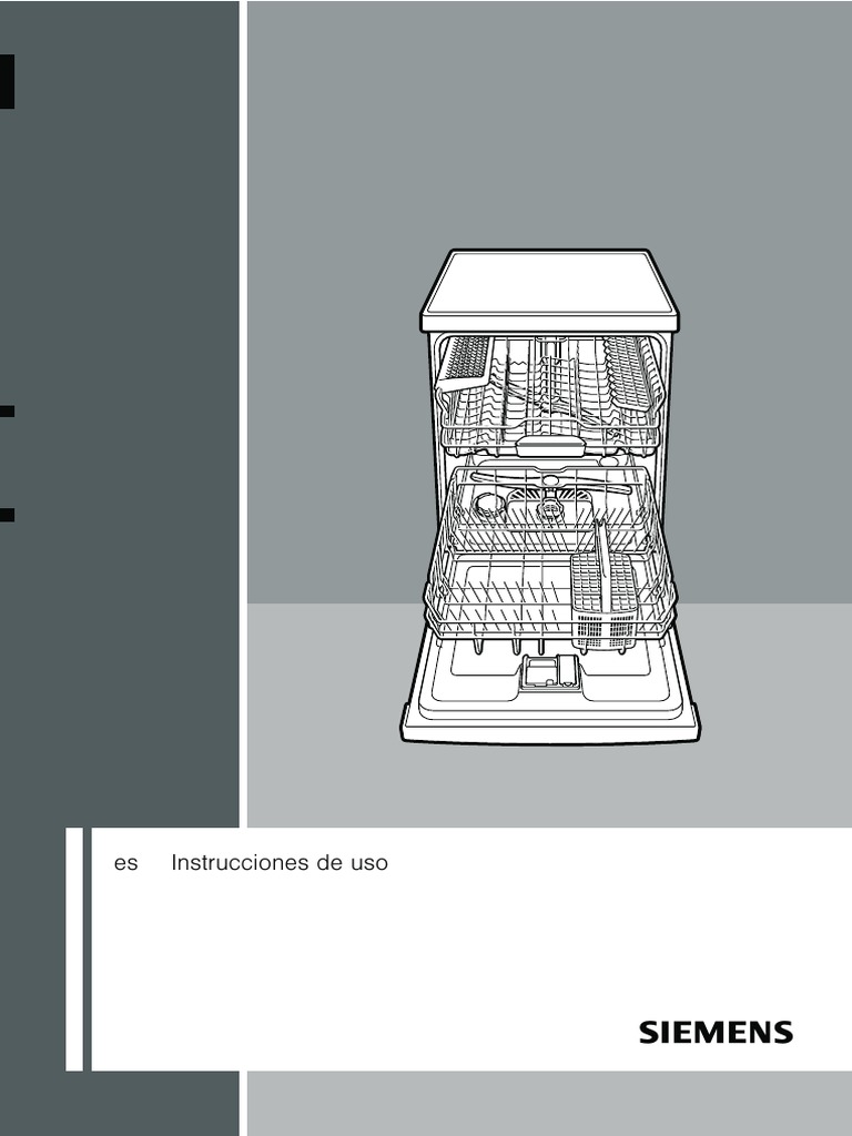 Instrucciones Lavavajillas Siemens SN25E210EU | PDF | Lavavajillas | Enchufes y tomas de ...