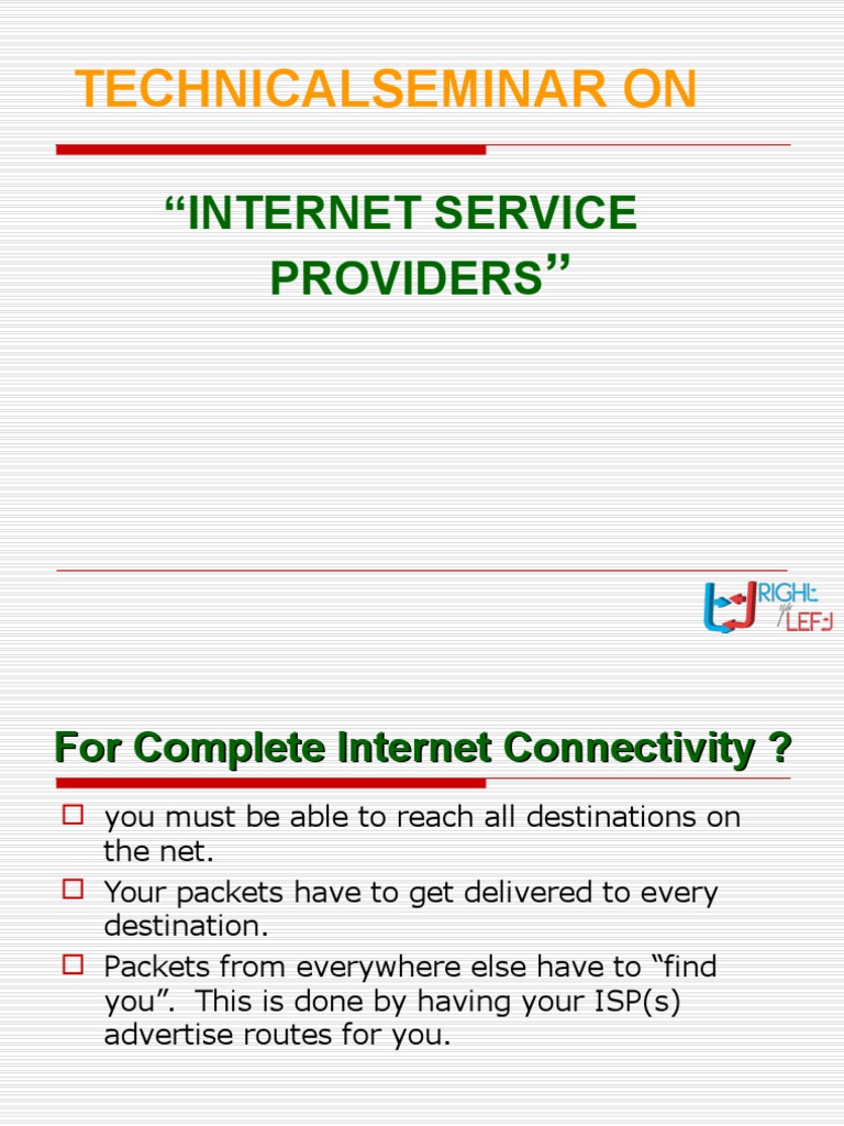 Understanding Internet Service Providers | PDF | Internet Service ...