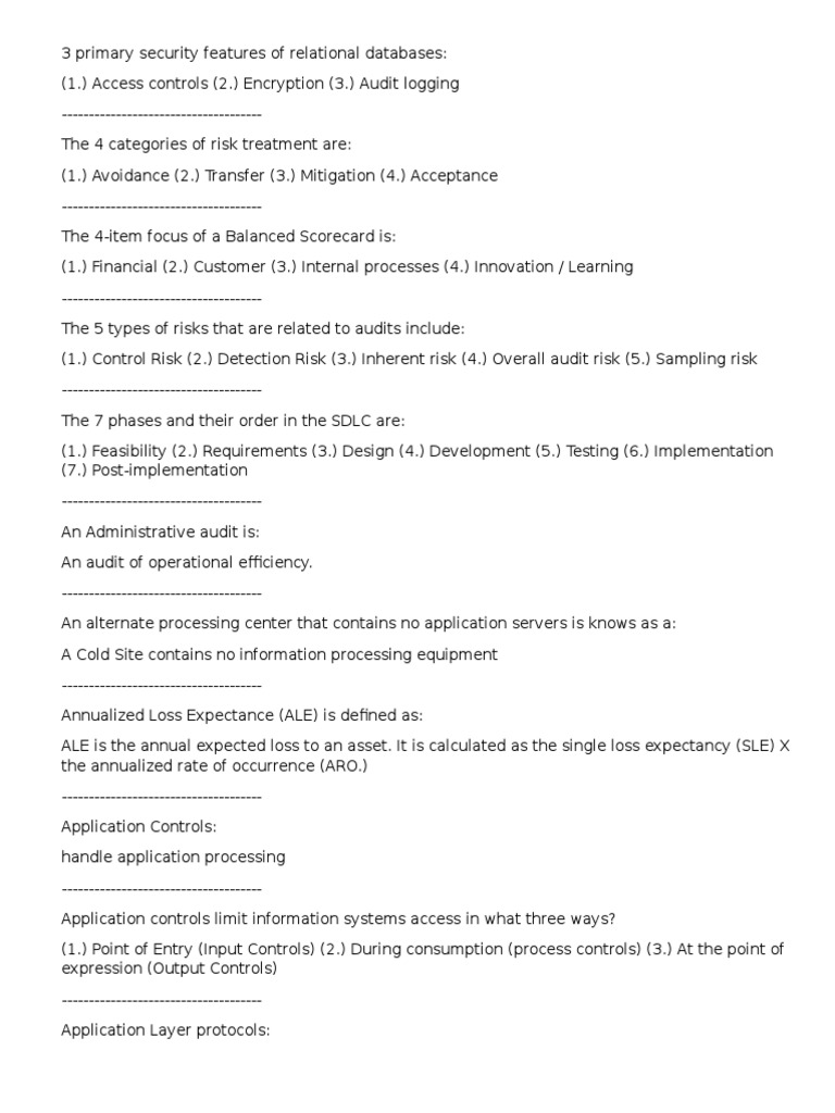 CISA Study Notes | Download Free PDF | Audit | Business Process