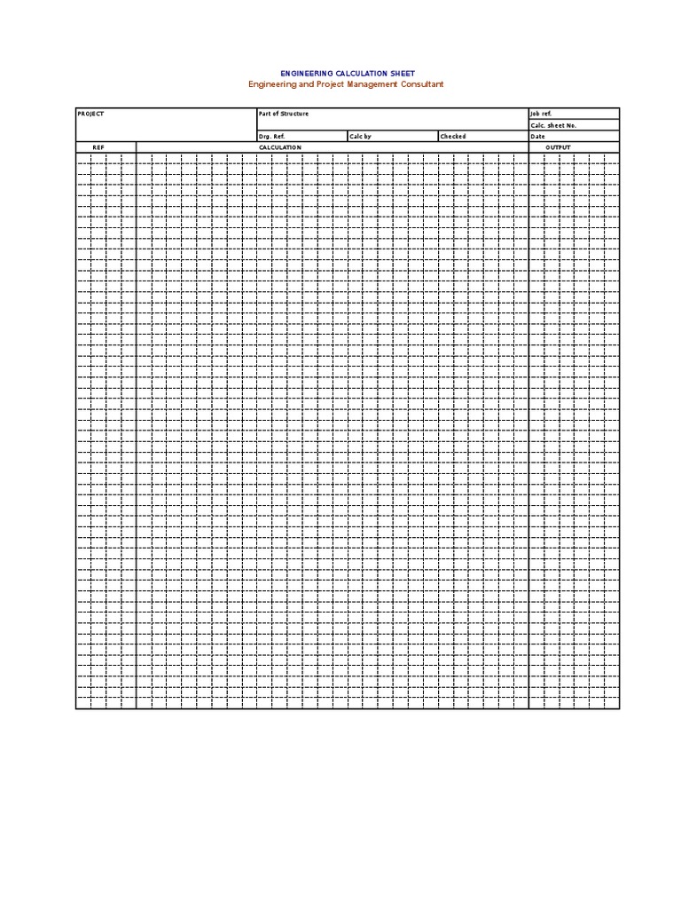 General Calculation Sheet | PDF