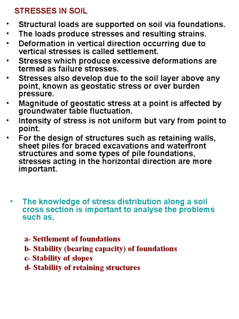 Stresses in Soil | PDF | Stress (Mechanics) | Elasticity (Physics)