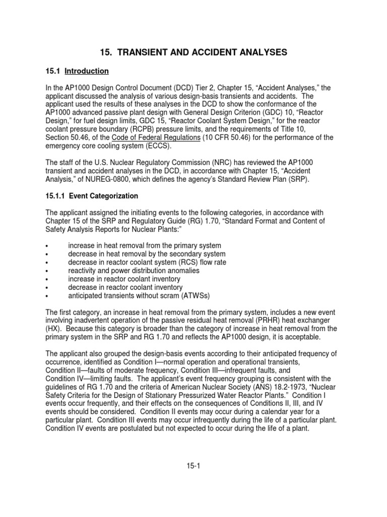 Chapter15 PDF | PDF | Nuclear Reactor | Pressurized Water Reactor