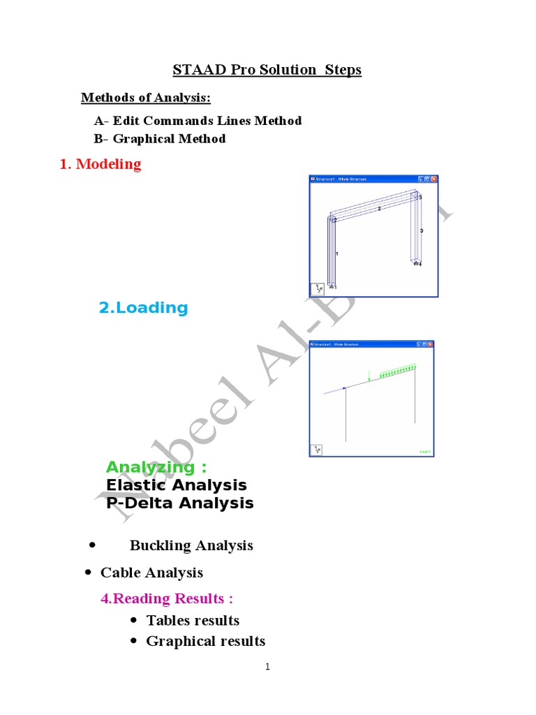 Staad Pro Steps Simple | PDF