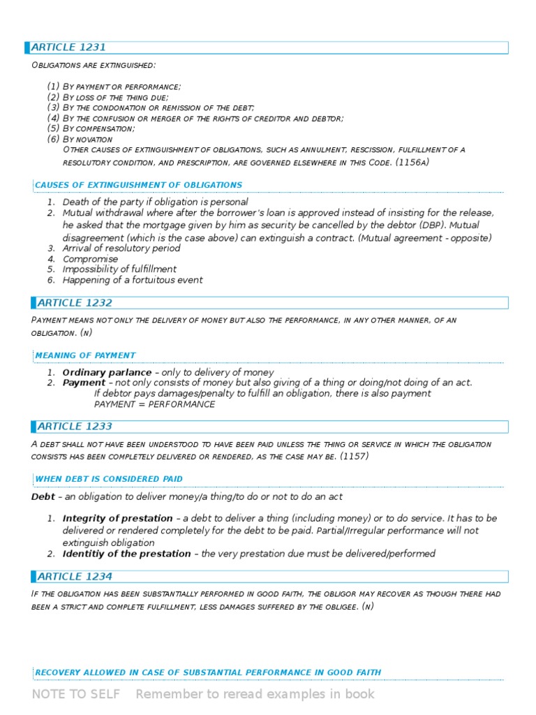 Article 1231 1261 | PDF | Legal Tender | Payments