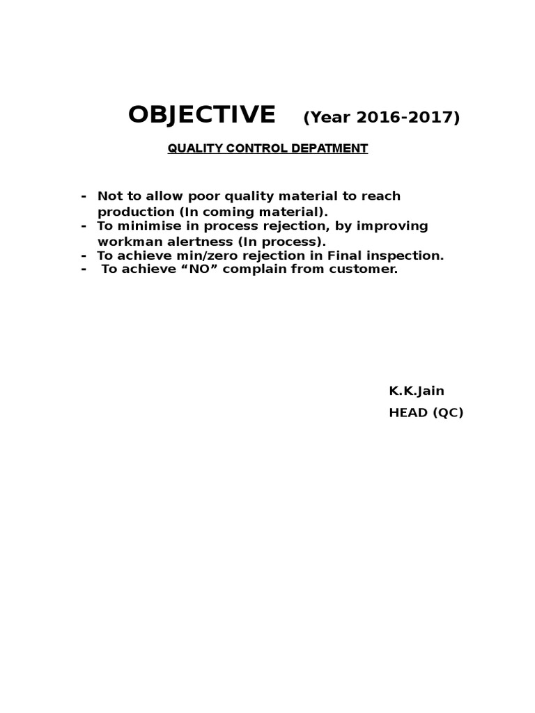 Objective | PDF