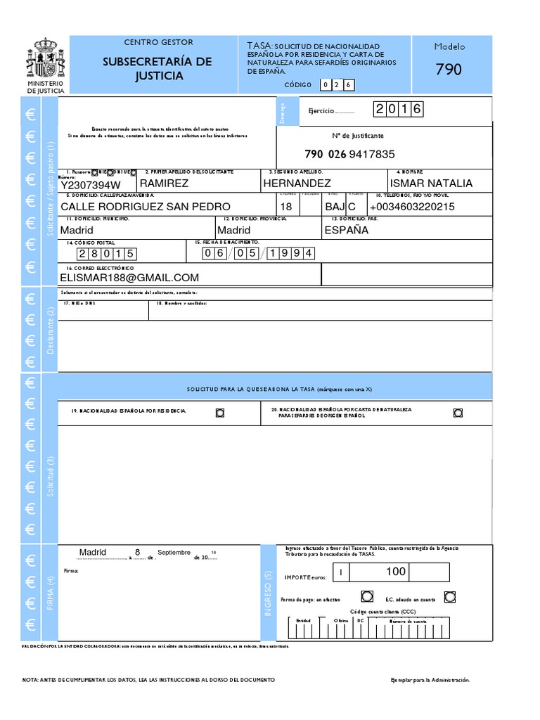 Formulario Pago Tasas PDF | PDF | Euro | España